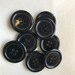 Black Buttons. Large Black Buttons. Shiny 4 Hole Size is 15/16 23mm Lot ...