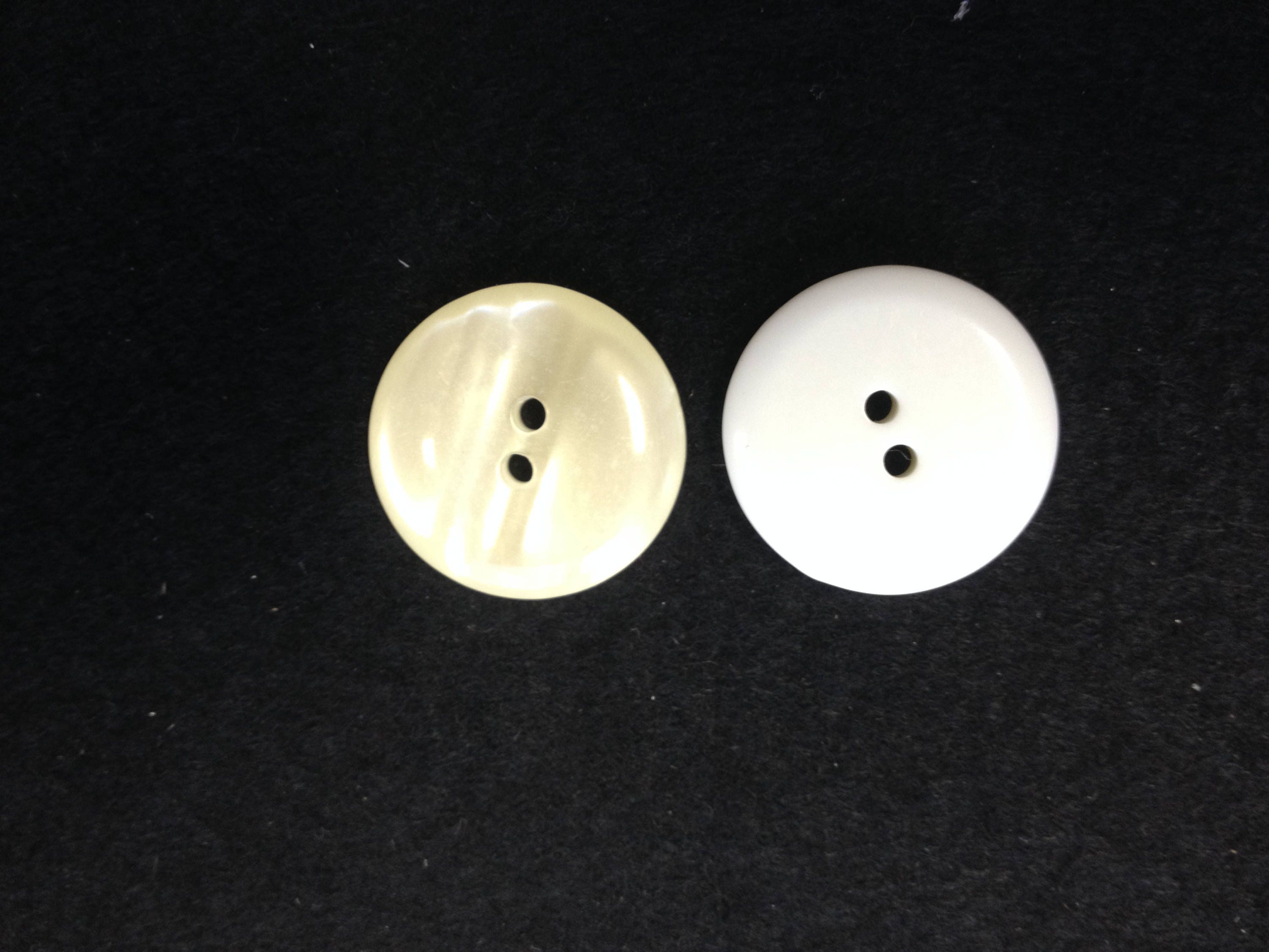 Ivory Pearlized Buttons 2 Hole 4 Sizes Available Domed | Etsy