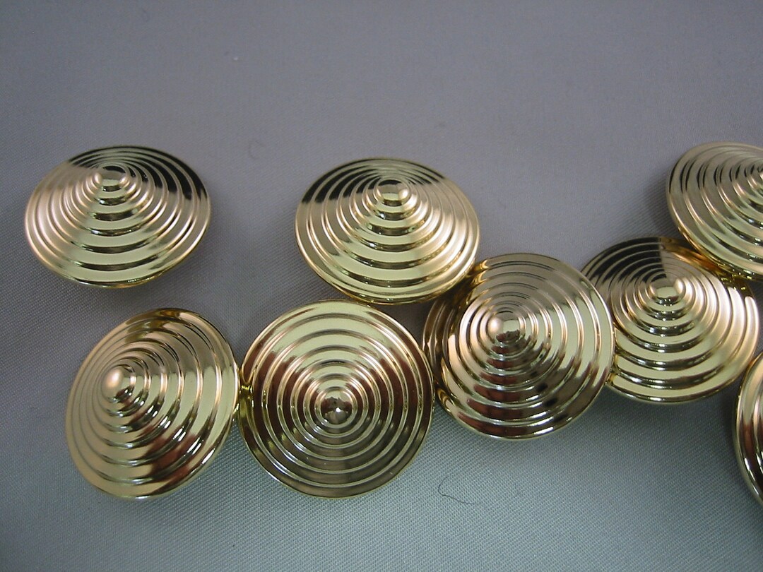Large Gold Button Metal Button Plated Lot of 6 (28mm) 1 1/8" - Etsy