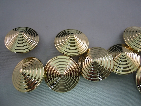 Large Gold Button Metal Button Plated Lot of 6 28mm 1 | Etsy