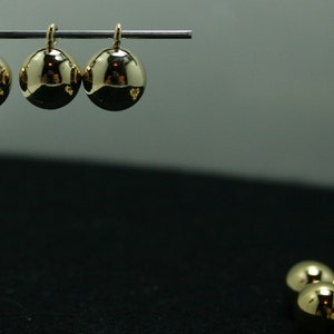 Gold Plated Ball Buttons With Wire Loop Shank 9 Mm Diameter (approx 3/8 ...
