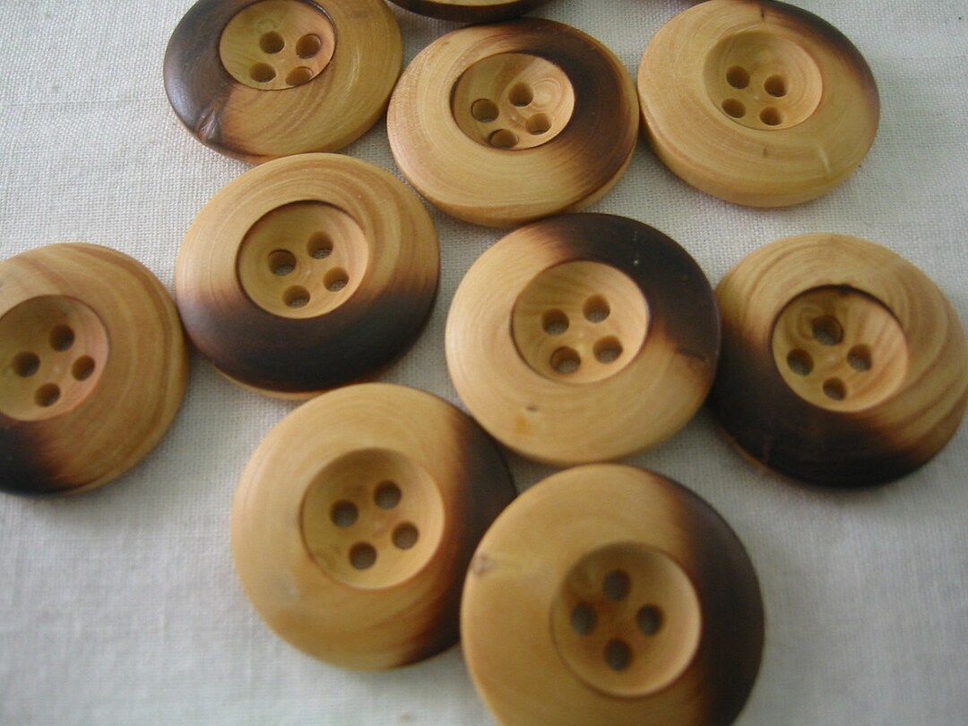 Wood Button 7/8" (22mm) in Diameter -large Size Lot of 6 - Etsy