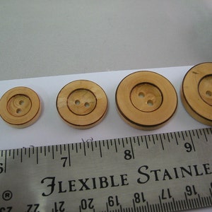 Wood Button 1 1/4" Extra Large Lot of 4 - Etsy