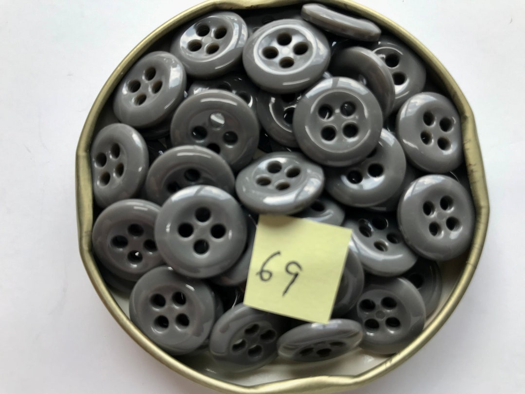 Gray Button, Dark Gray Buttons, 4 Hole Lot of 10-50-100-500 Buttons ...