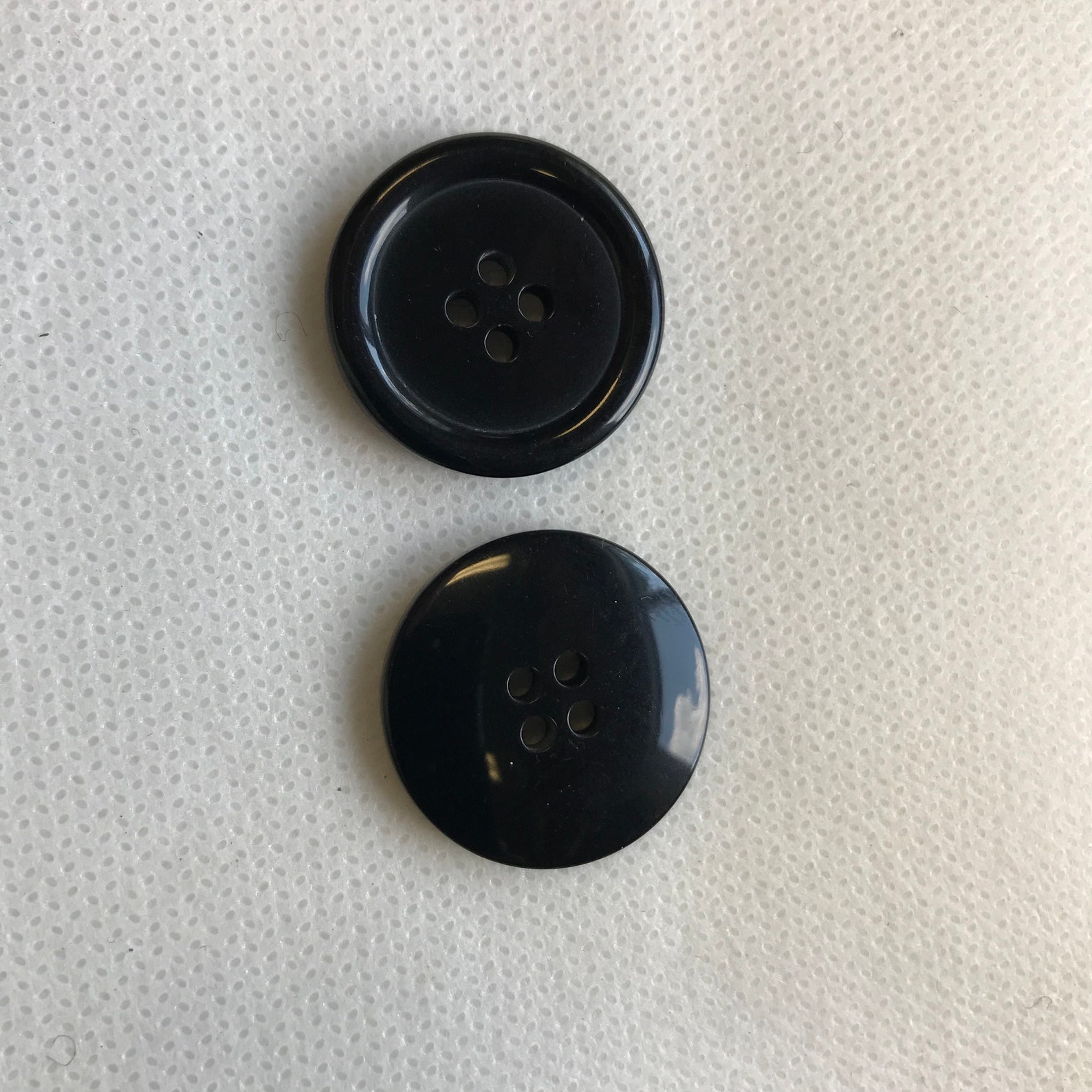 Black Buttons. Large Black Buttons. Shiny 4 Hole Size is - Etsy