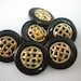 Gold Plated Ball Buttons With Wire Loop Shank 9 Mm Diameter (approx 3/8 ...