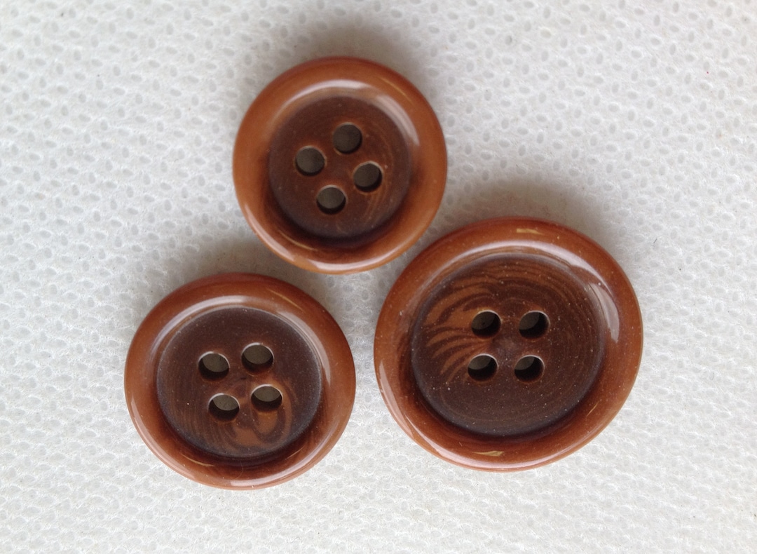 Brown Buttons - Medium Brown Suit Buttons - Brown Coat Buttons - Brown ...