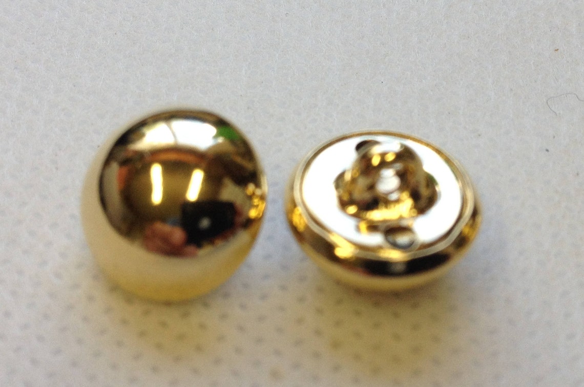 GOLD BUTTON. Half Ball. Size 1/2"(12mm). Small Gold Button. Large Lot ...