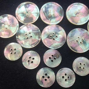 Iridescent Buttons. Crystal and Iridescence 4 Hole Buttons. 4 Sizes ...