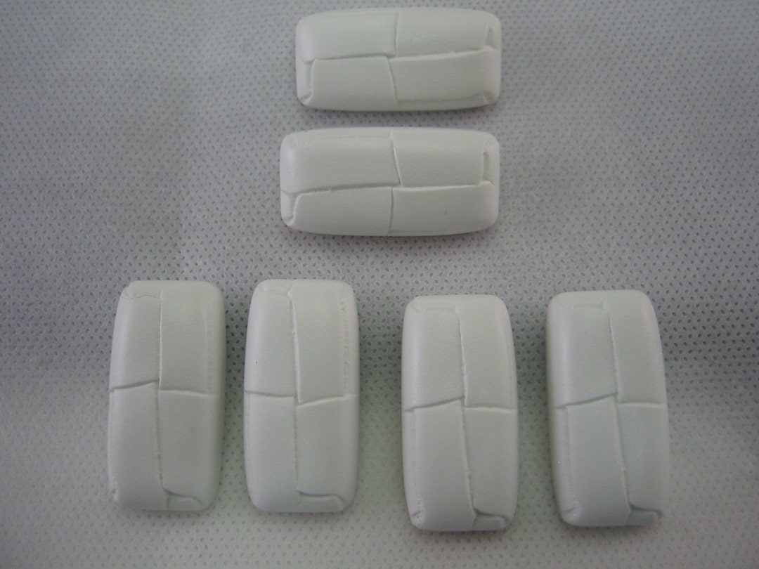 Toggle Button, White Toggle, Large White Toggle 1 3/8" (35mm) Long Lot ...