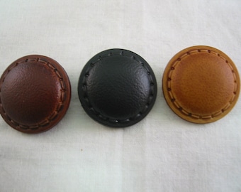 Leather Buttons - Etsy