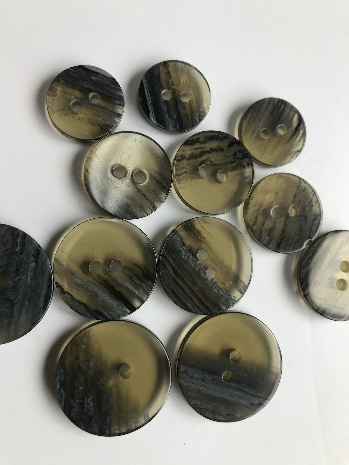 Gray slate look 2 hole buttons 4 sizes available | Etsy