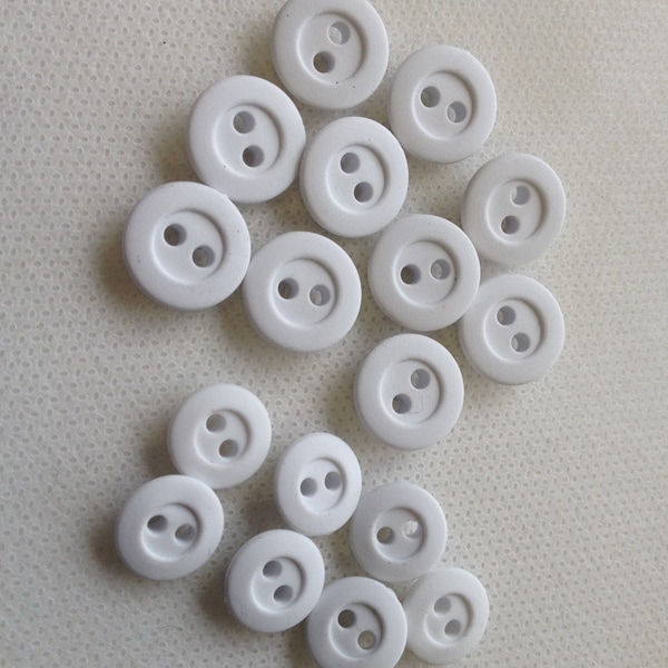 White Buttons - Etsy
