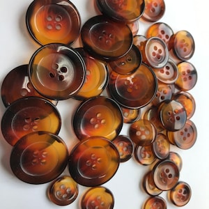 Orange Buttons, Three Sizes Available 7/8"(22mm), 5/8" (15mm), 1/2 ...