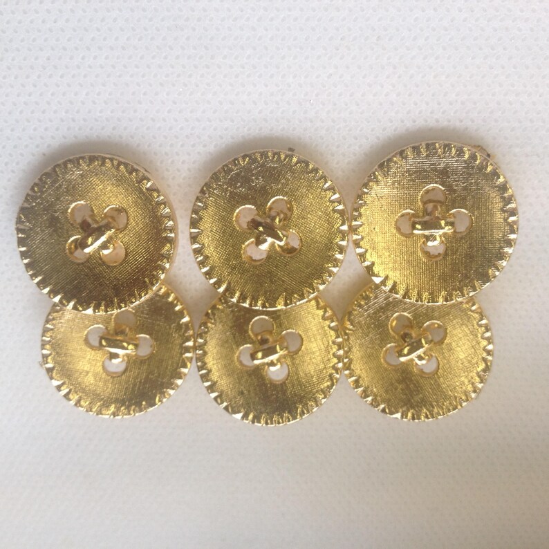 Gold Button. Satin Gold Button. Size 7/8"", Lot of 4 Buttons. Satin ...