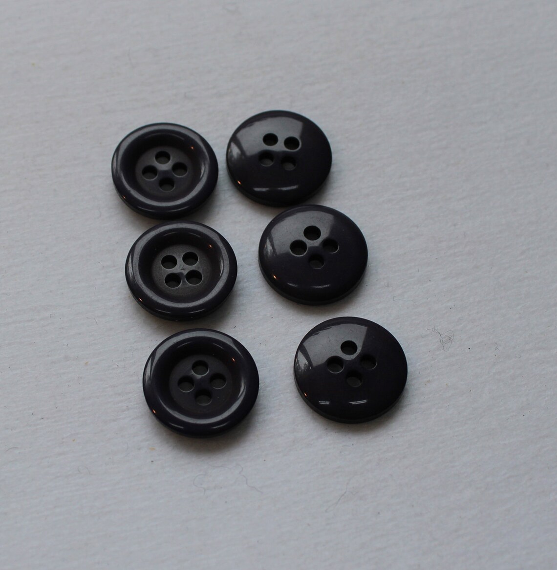 Black Buttons Small Black Buttons Thick Rim Size 5/8 - Etsy