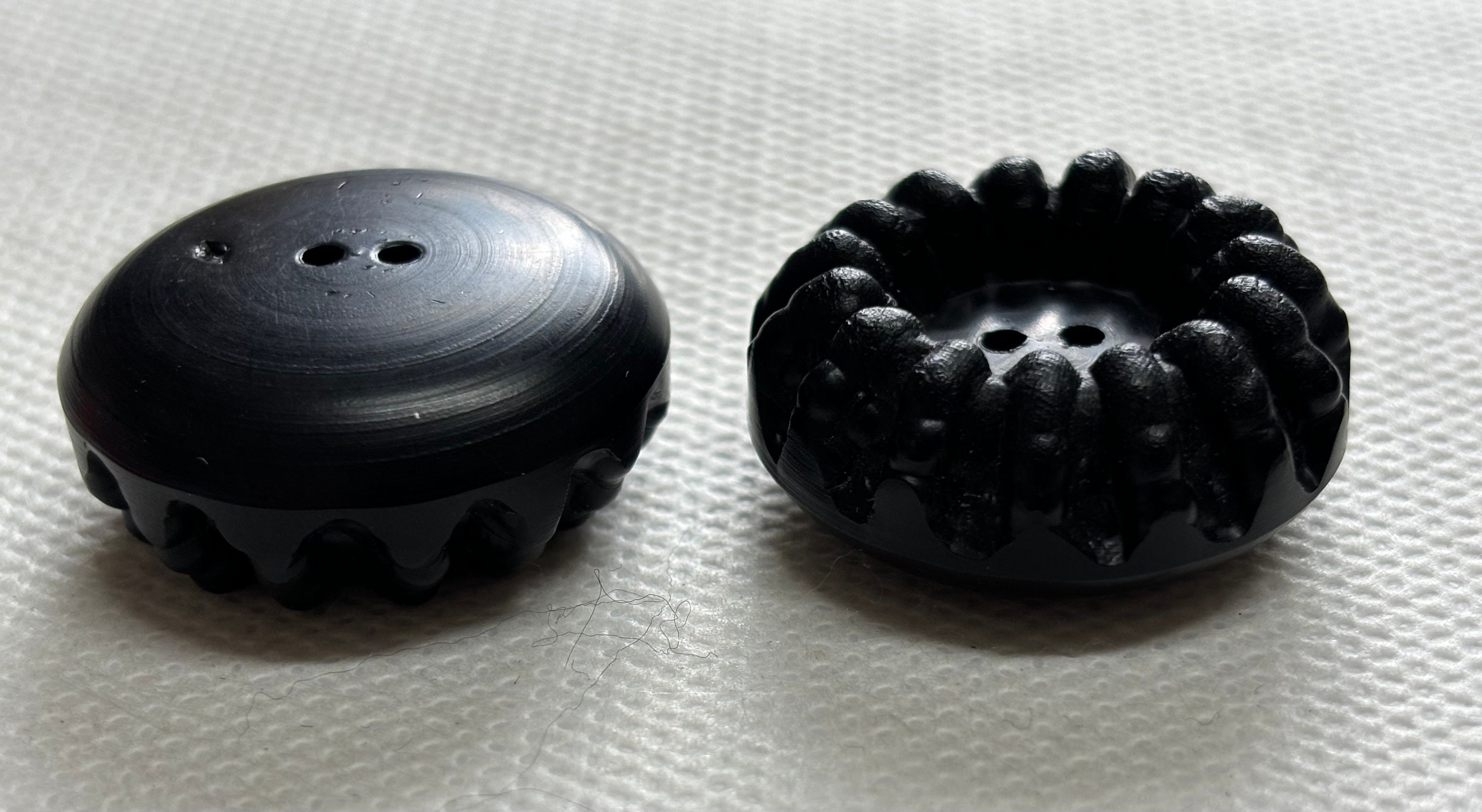 Extra Thick Satin Black Button, 1/2 Thick and 1 5/16" (33.5 Mm ...