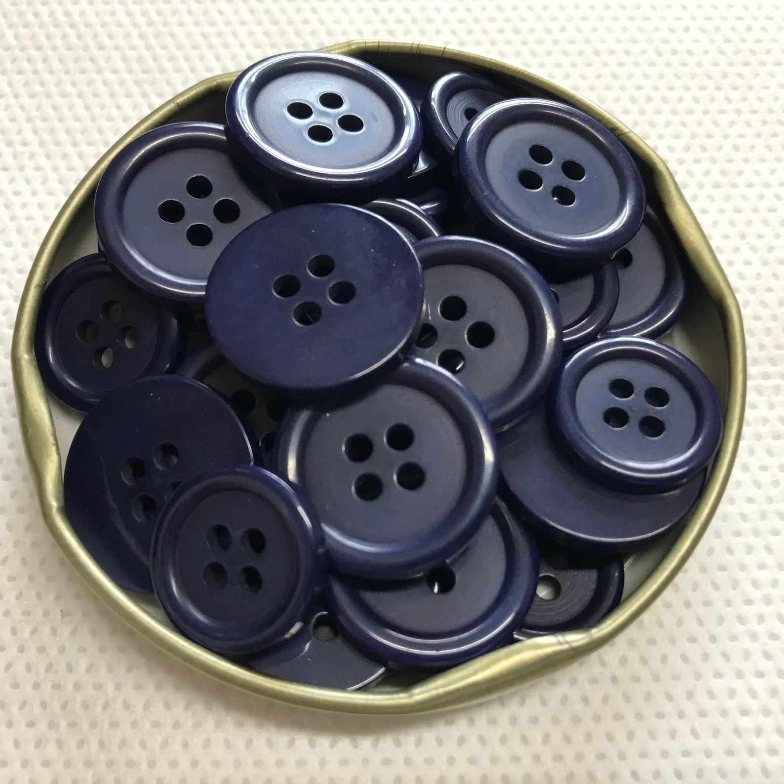 Royal Blue Buttons With a Rim 4 Hole Flat Back 2 Sizes - Etsy