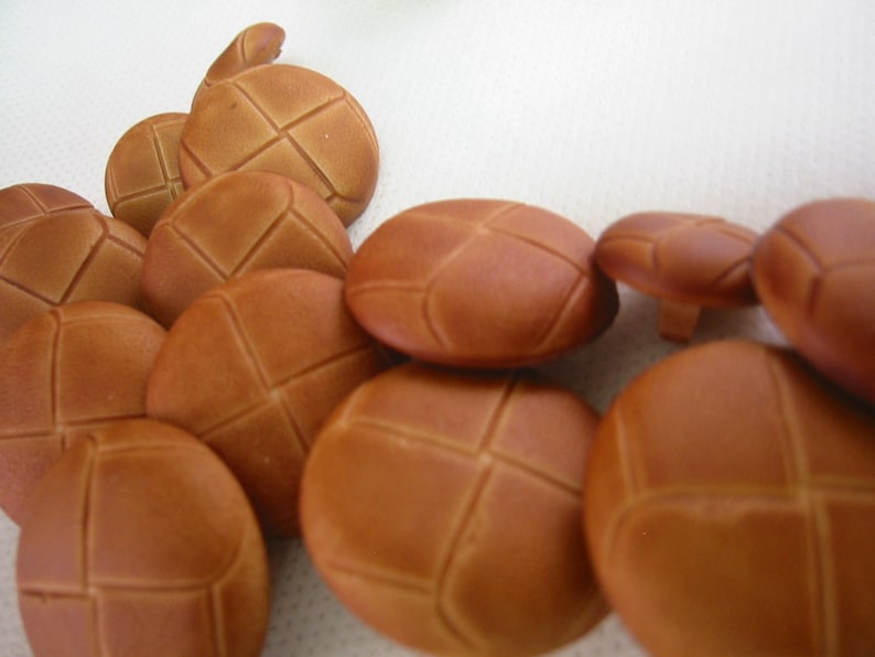 Leather Buttons tan brown Shank Buttons Lot of 6 Pick | Etsy