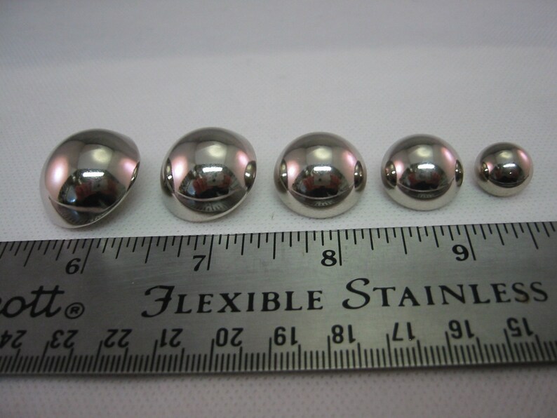 Chrome Half Ball Buttons Lot of 6 ( 5 Sizes Available) - Etsy