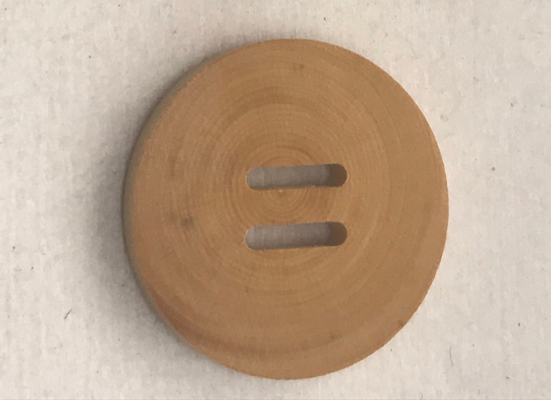 Large Natural Wood Button, Wood Buttons, With Slots for Sewing, Lot of ...