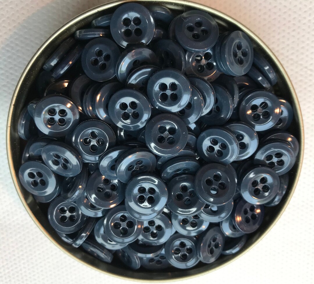 Dark Gray Button, Dark Gray Buttons, 4 Hole Lot of 10-50-100-500 ...