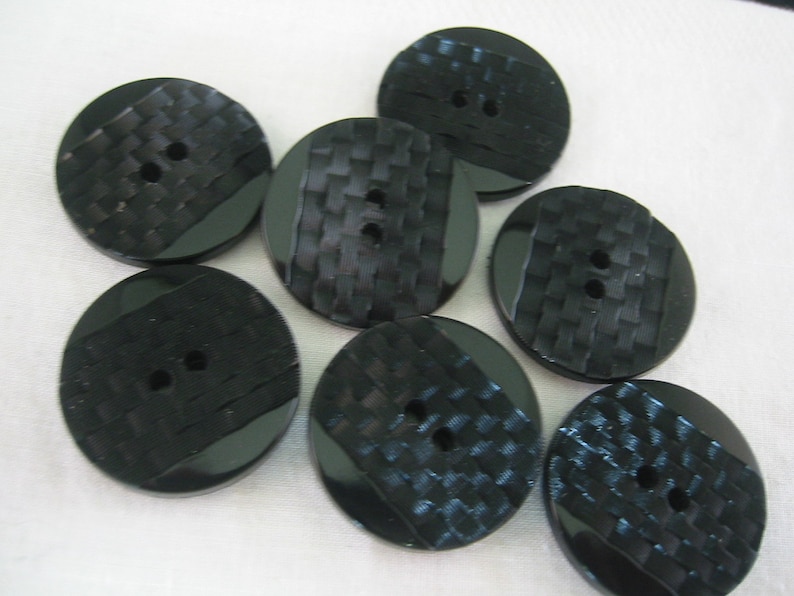Black Button, Ex Large Black Button ( 1 1/16" Diameter), Lot of 6 ...