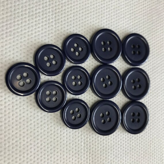 Royal Blue Buttons With a Rim 4 Hole Flat Back 2 Sizes - Etsy