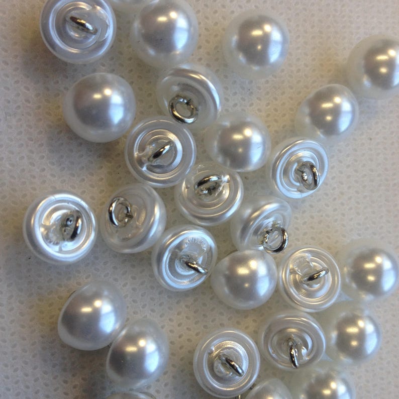 Pearl Buttons Domed Pearl Buttons With Wire Shank SIZE - Etsy