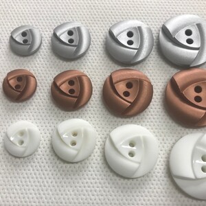 White (satin / Shiny) Button, 2 Hole White Button, 5 Sizes Available ...