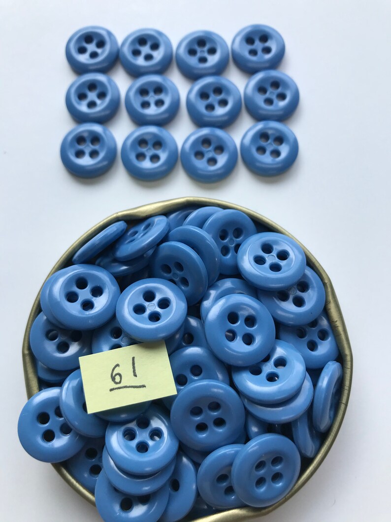 Blue Button, Light Blue Buttons, 4 Hole Lot of 10-50-100-500 Buttons ...
