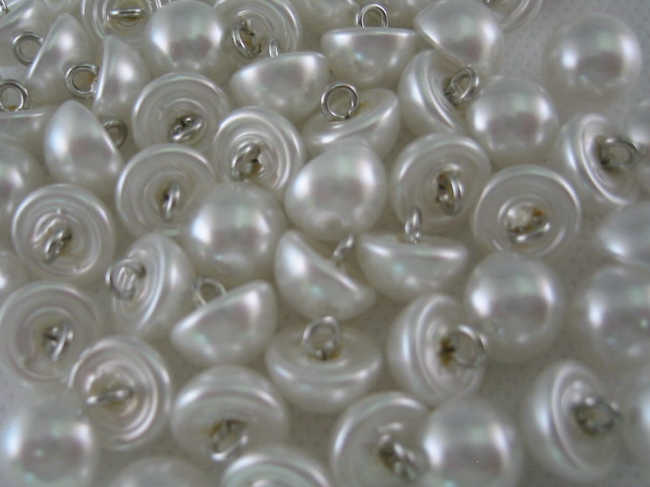 Domed Pearl Buttons With Wire Shank Lot of 50, Size 3/8" (10mm) - Etsy
