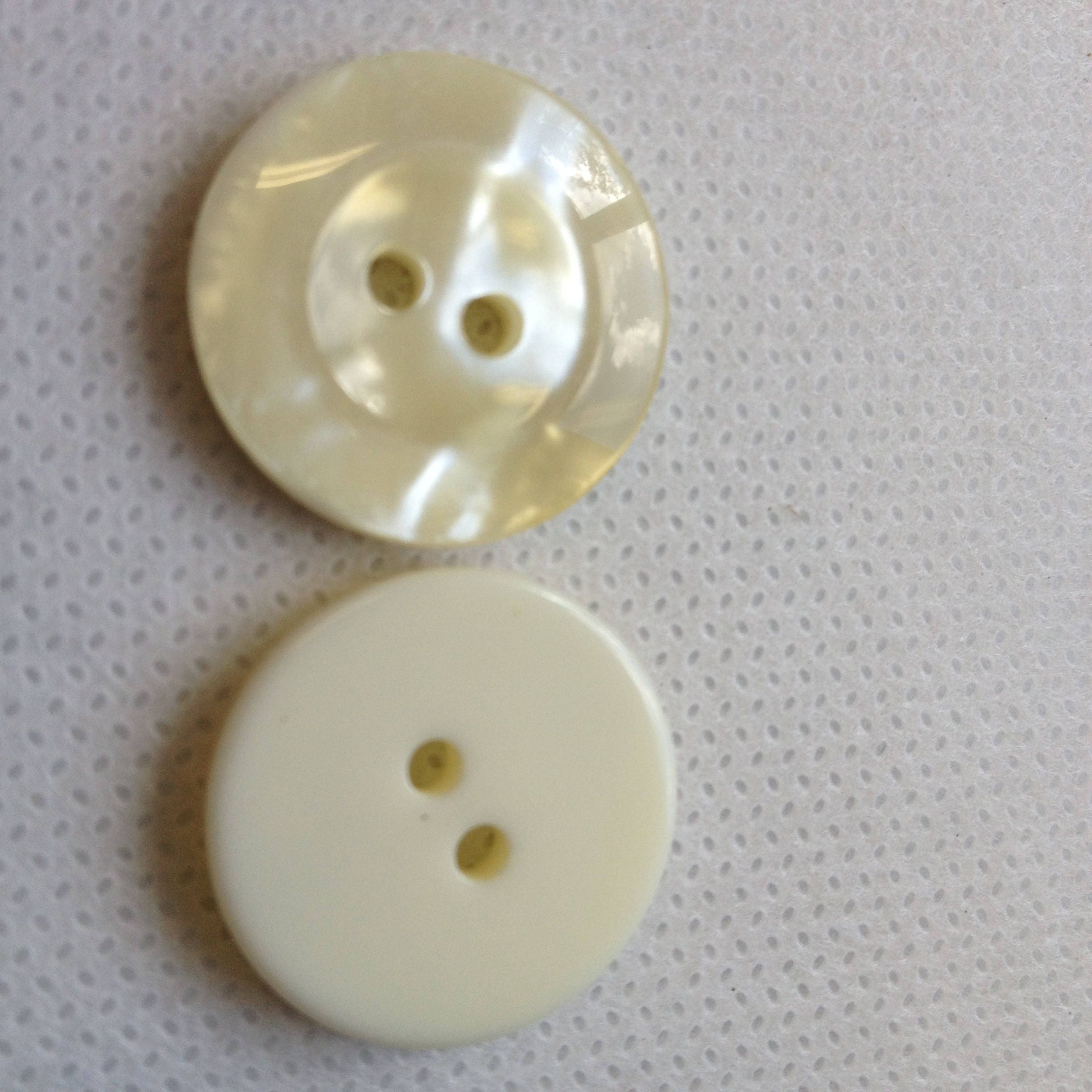 Ivory color Pearlized Button. 2 Hole. Size 3/4 19mm. | Etsy