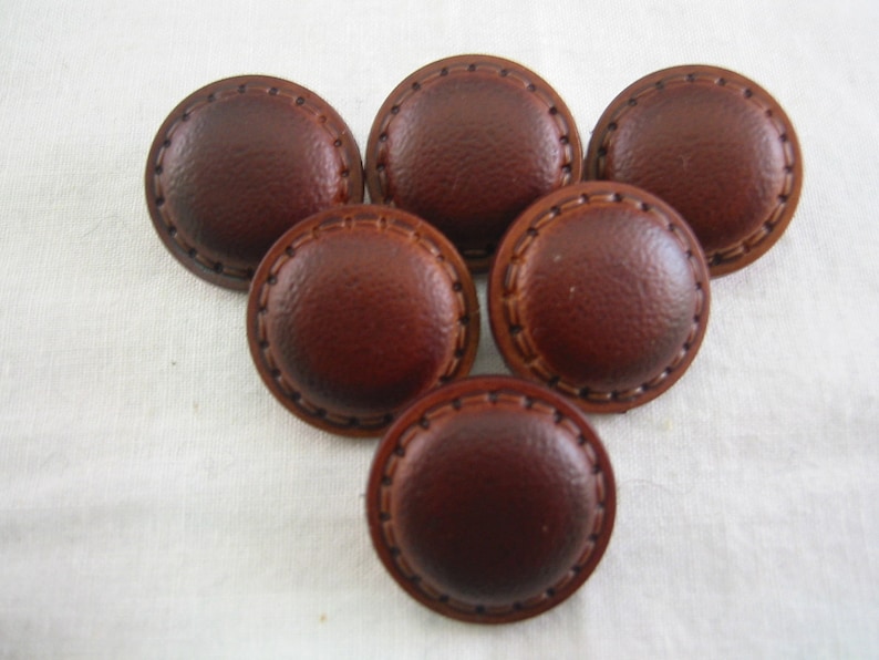 Leather Buttons 11/16 18mm Shank Button Lot of 6 - Etsy
