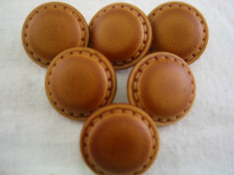 Leather Buttons 11/16" (18mm) Shank Button Lot of 6 - Pick Color - Etsy
