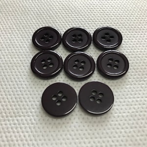 Dark Purple Buttons With a Rim 4 Hole, Flat Back Lot Size is 6 Buttons ...