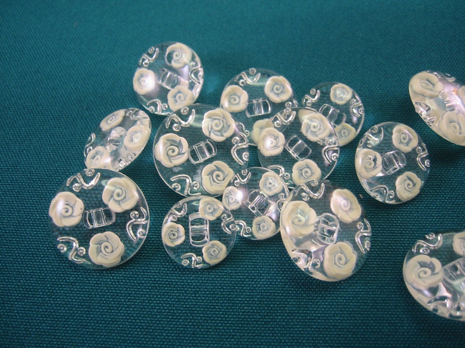 Crystal Button Rose Bud Clear Shank Buttons 3 Sizes Lot of 6 - Etsy