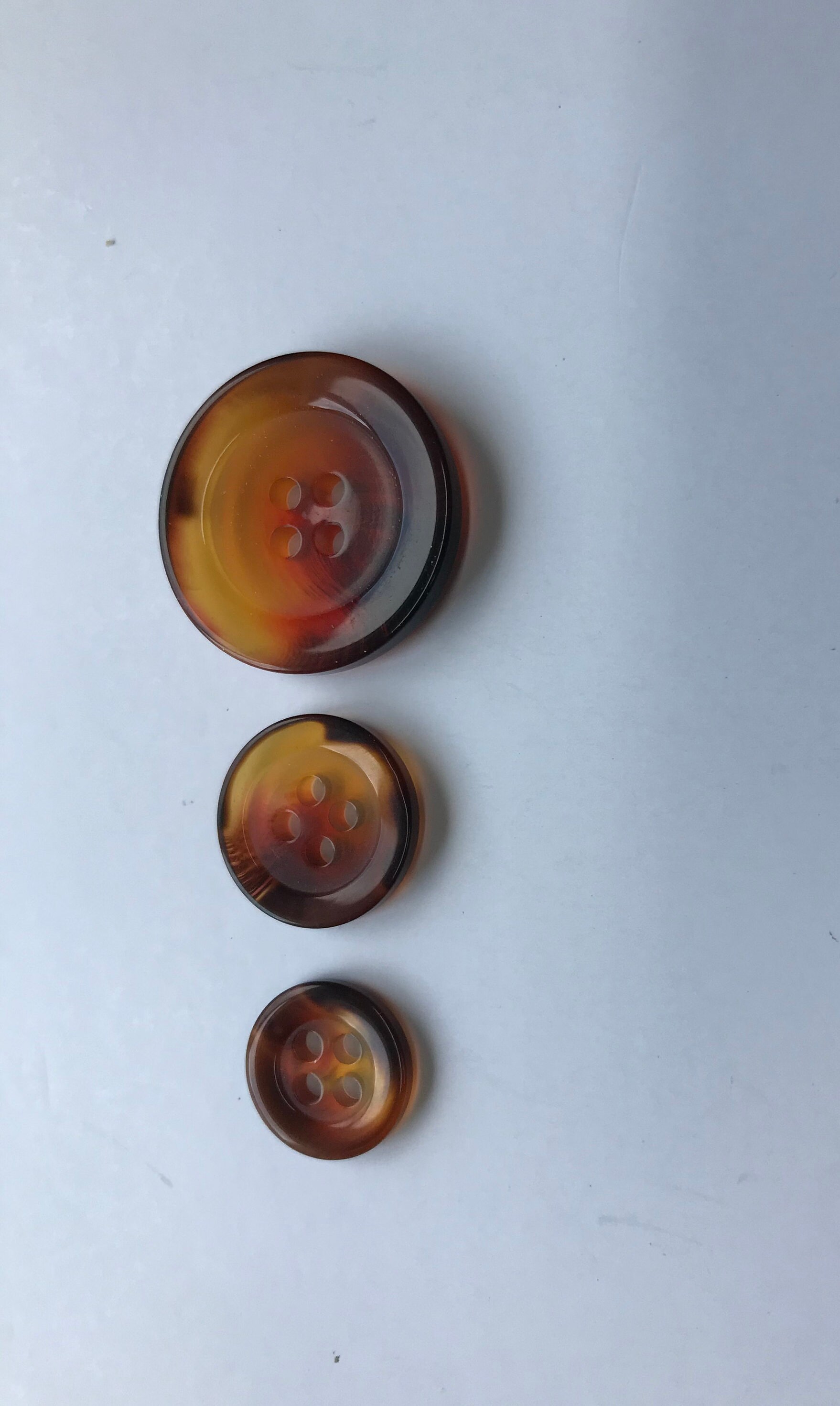Orange Buttons, Three Sizes Available 7/8"(22mm), 5/8" (15mm), 1/2 ...