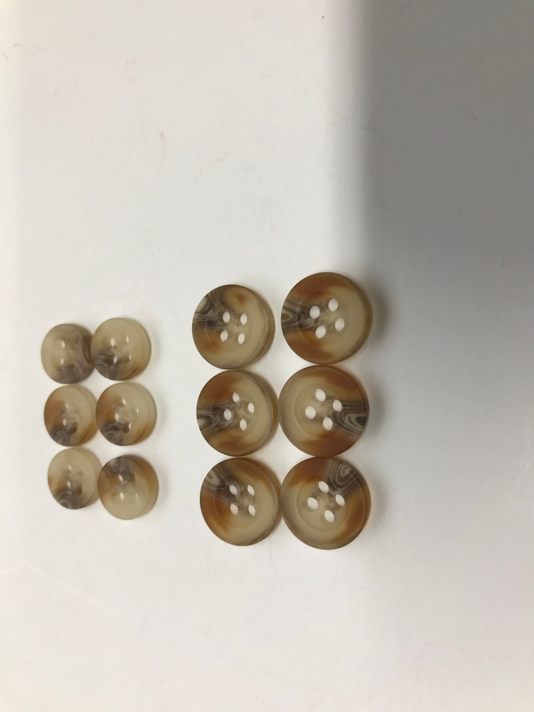 Mottled Brown Small and Extra Small Buttons Size 3/8" (9mm) Mottled ...