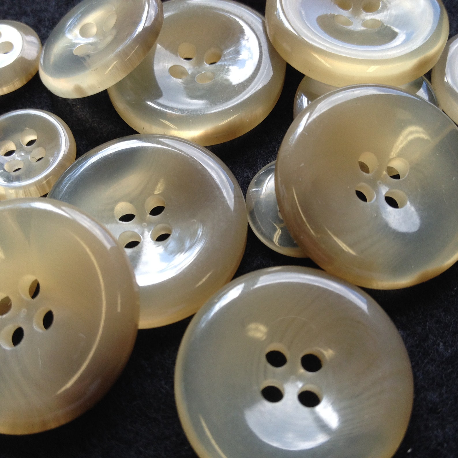 Gray / Beige Buttons, Three Sizes Available 7/8"3/4" 1/2" (pick Size ...