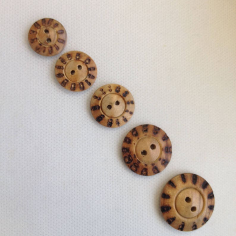 Wood Buttons. Branded Wood Buttons. 5 Sizes Available. Lot is | Etsy