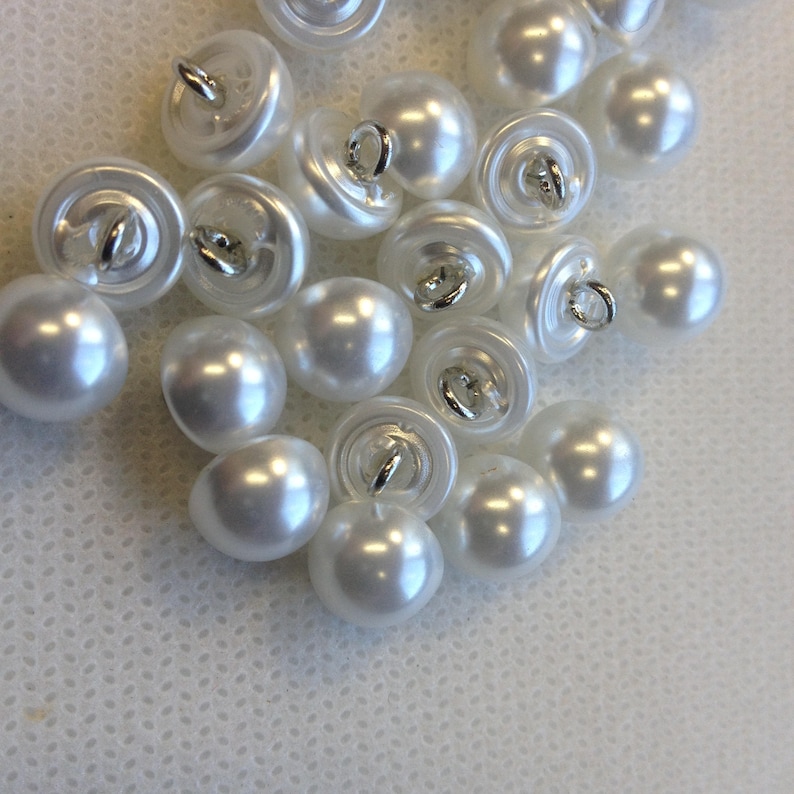 Pearl Buttons, Domed Pearl Buttons With Wire Shank, SIZE 5/16"(8 Mm ...
