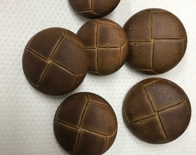 Real Leather Brown Sewing Buttons Crafting Button Free UK Postage - Etsy