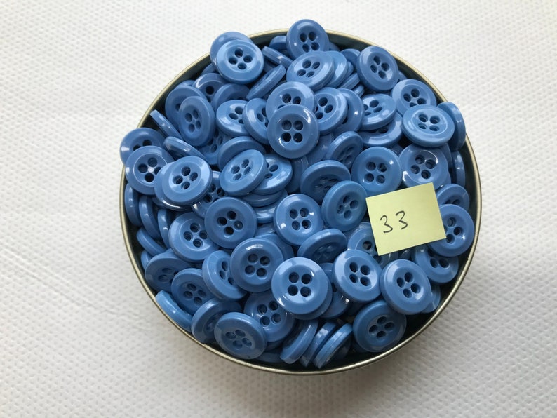 Light Blue Button, Light Blue Buttons, 4 Hole Lot of 10-50-100-500 ...