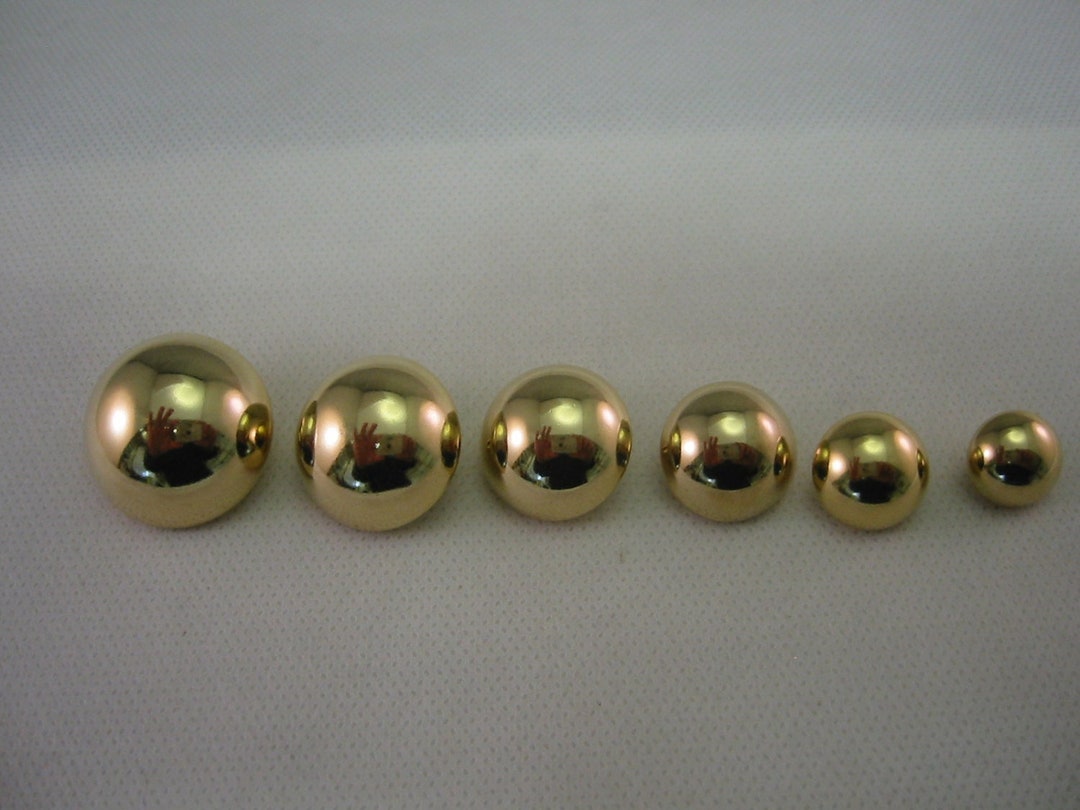 Gold Half Ball Buttons Lot of 6 ( 5 Sizes Available) - Etsy