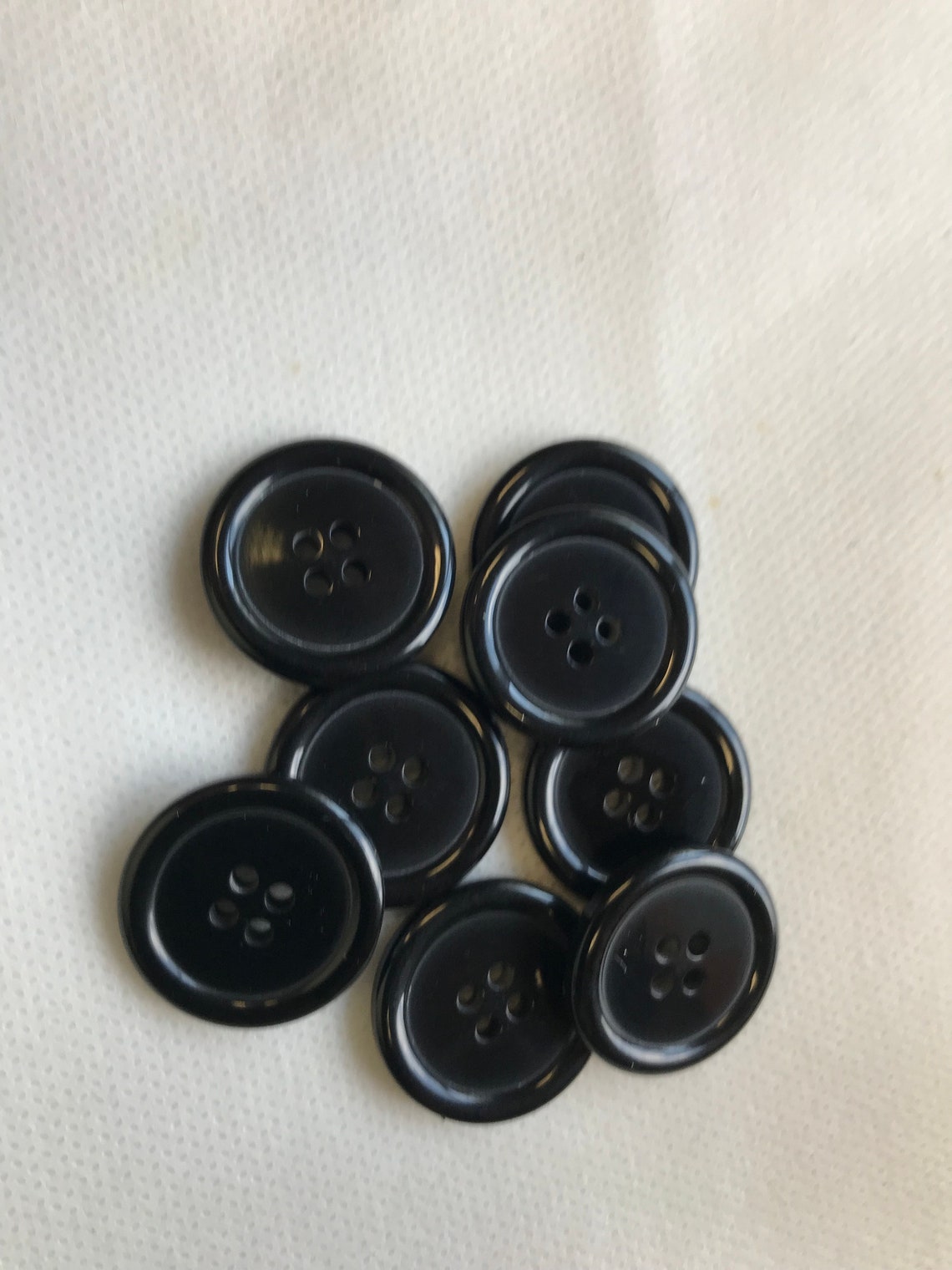 Black Buttons. Large Black Buttons. Shiny 4 Hole Size is - Etsy
