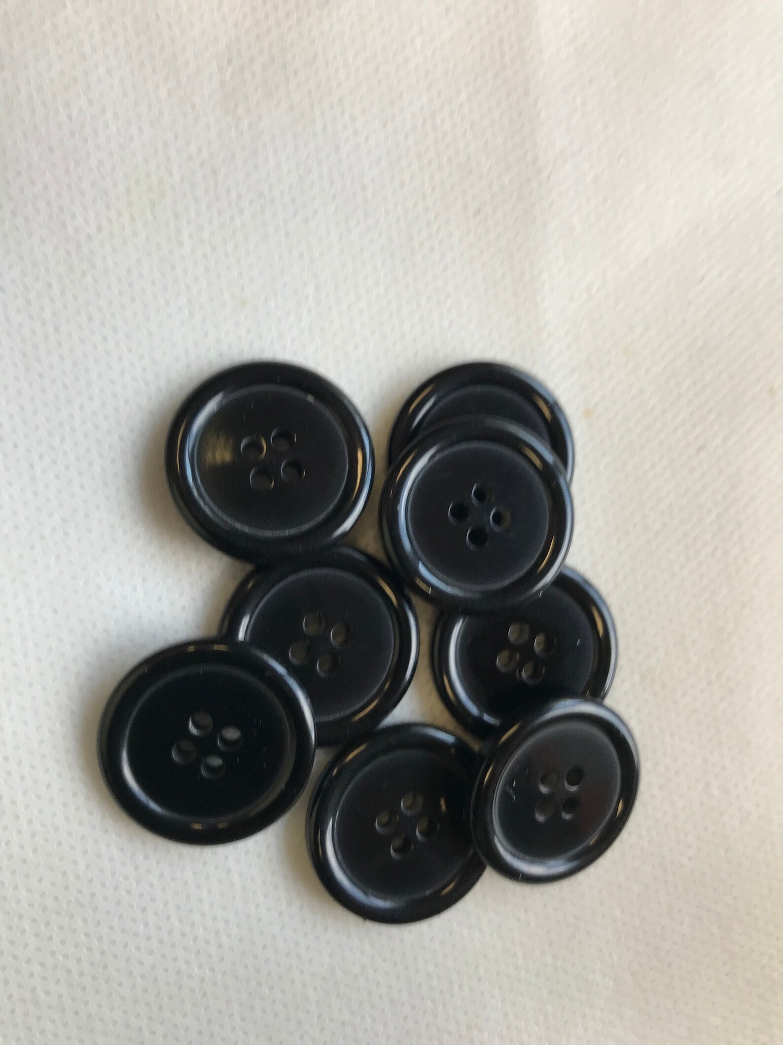 Black Buttons. Large Black Buttons. Shiny 4 Hole Size is - Etsy