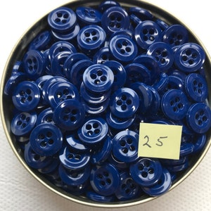 Royal Blue Buttons, Blue Buttons 4 Hole Lot of 10-50-100-500 Buttons ...