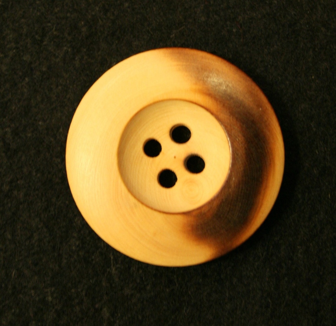 Large Wood Buttons 1 1/4" (31mm) in Diameter, Lot of 6 - Etsy