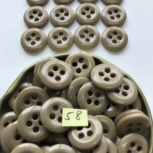 Tan Button, Light Tan Buttons, 4 Hole Lot of 10-50-100-500 Buttons ...